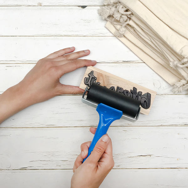 Rodillo de caucho blando de 19 cm para aplicar tinta