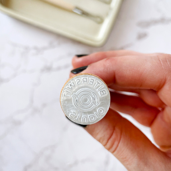 Custom premade clay logo stamp Wheel Throwing Pottery